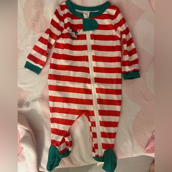 PatPat | Pajamas | Pat Pat Family Red And White Button Down Striped ...